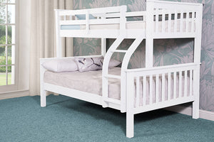Treble White Three Sleeper Bunk Bed – Not Just Beds